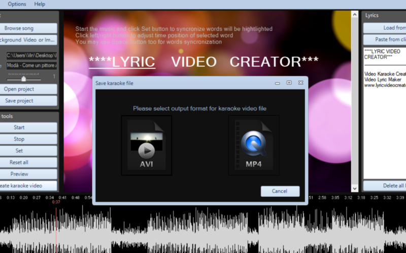 Lyric Video Creator Professional - AppDoze