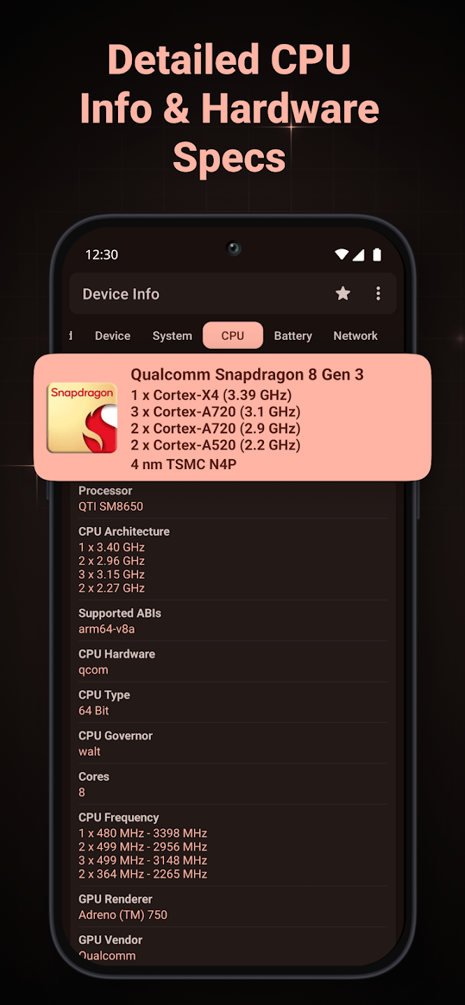 Device Info: System & CPU Info - AppDoze